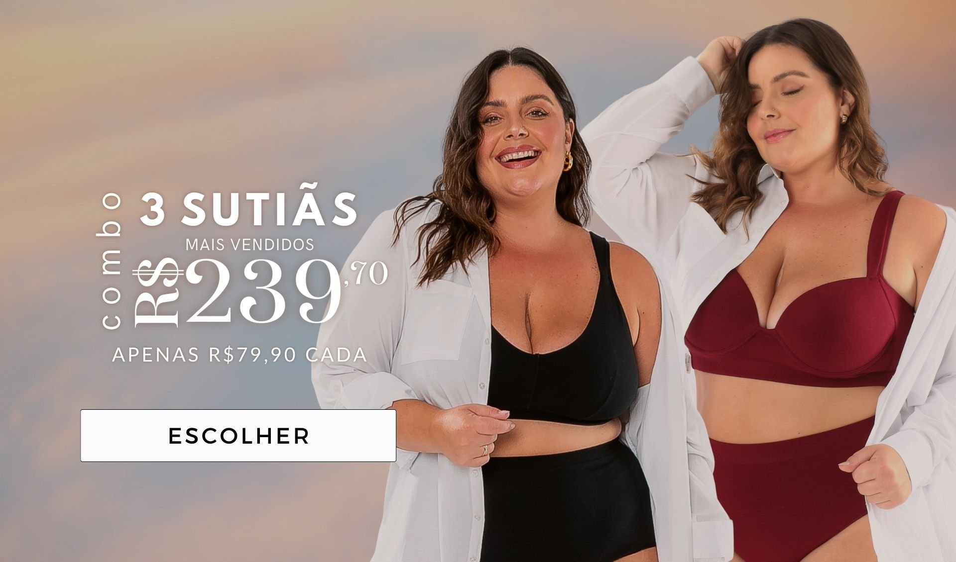 Kits e Combos de Lingeries Plus Size - Veste do 48 ao 62 - Libertari